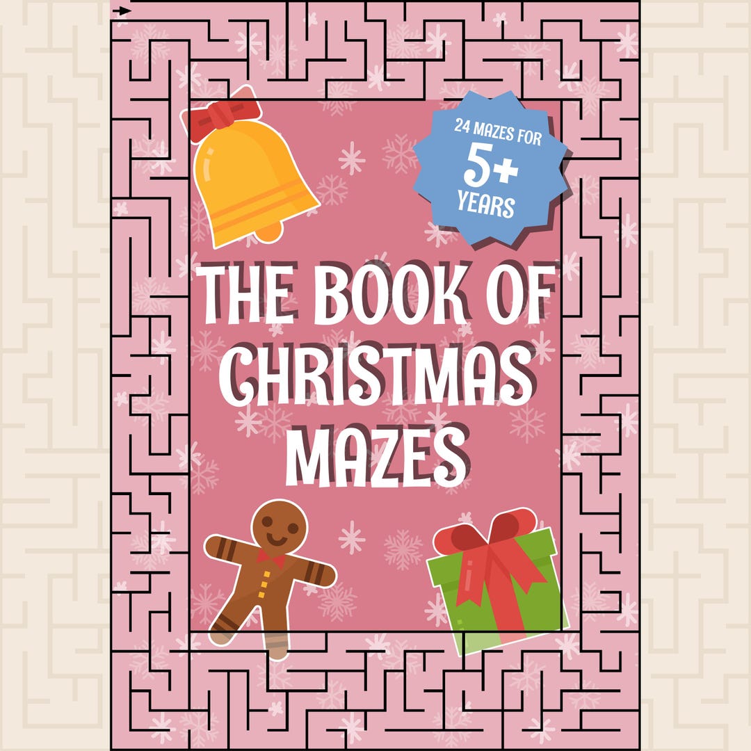 Christmas Printable Mazes: Fun Puzzle Holiday Activity Book (PDF ...