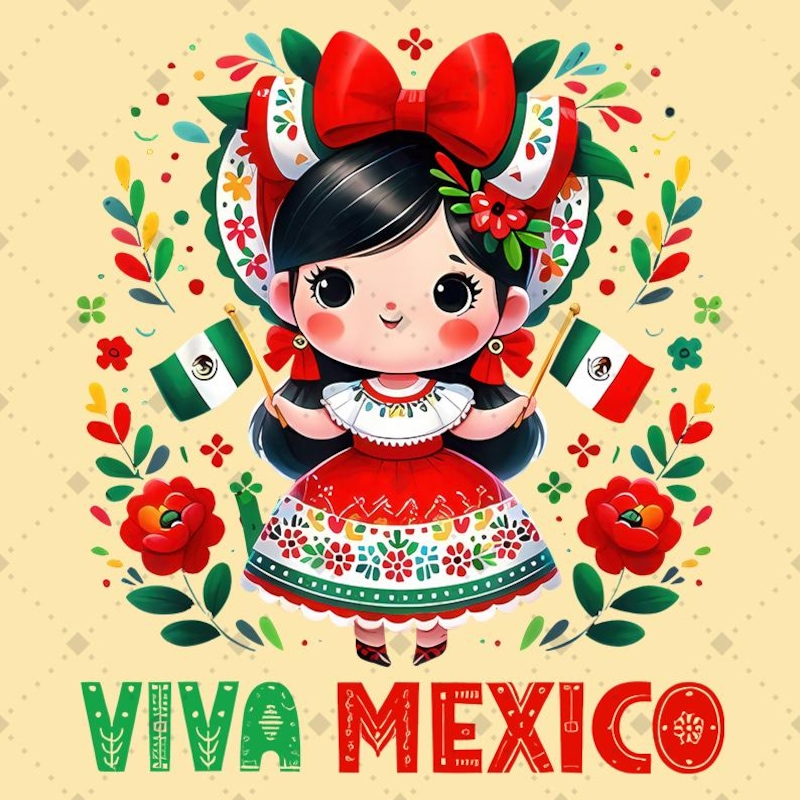Little Mexican Girl Art - Etsy