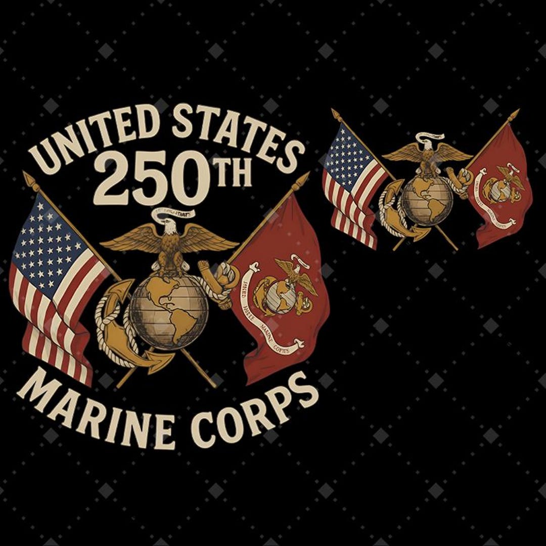USMC 250th Anniversary PNG, Marine Corps Birthday Hoodie Design 1775 ...