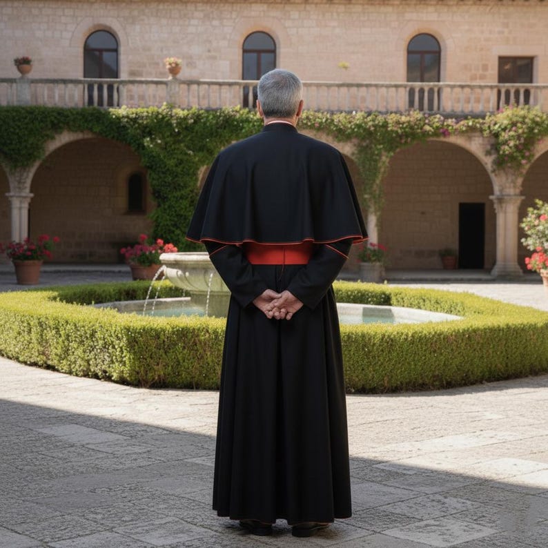 Traditional Black Clergy Cassock With Red Trim - Catholic Priest ...