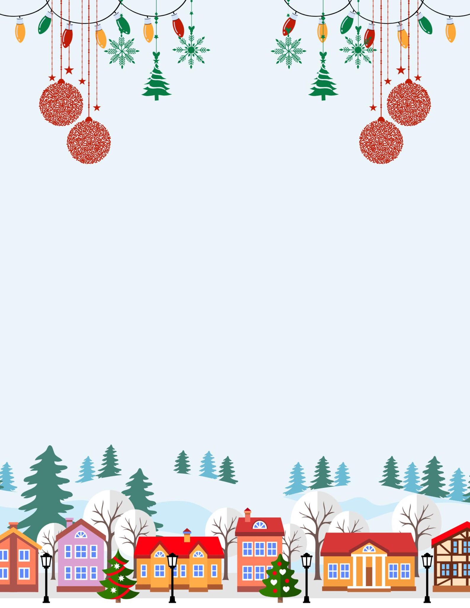 Printable Christmas Wish Card & Decorative Border Pages – Instant ...