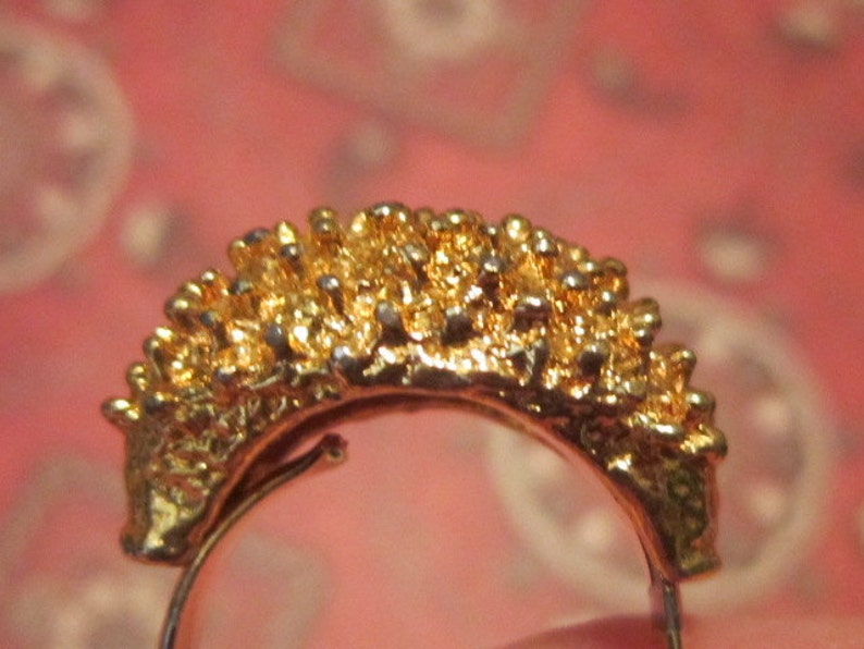 Vintage Gold Bumpy Ring Size Adjustable R-412 - Etsy