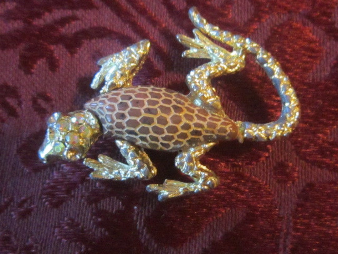 Vintage Lizard Brooch - Etsy