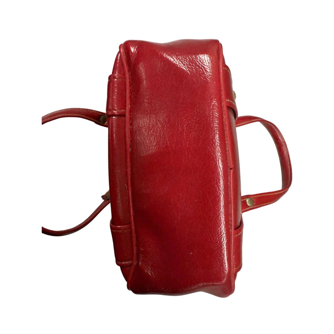 Vintage Purse Petite Cherry Red Vinyl Mini Pocketbook 1970s 2 Handle ...