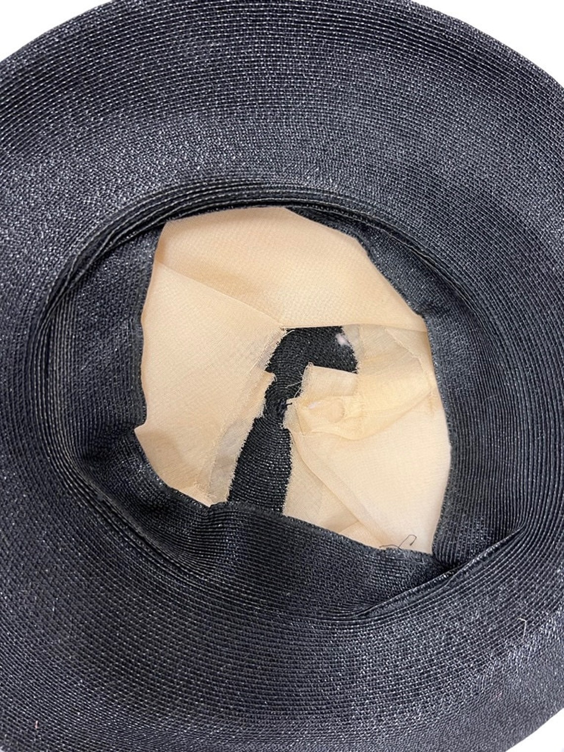 Stunning 1940s Big Black Straw Beret With Rhinestone Baubles - Etsy