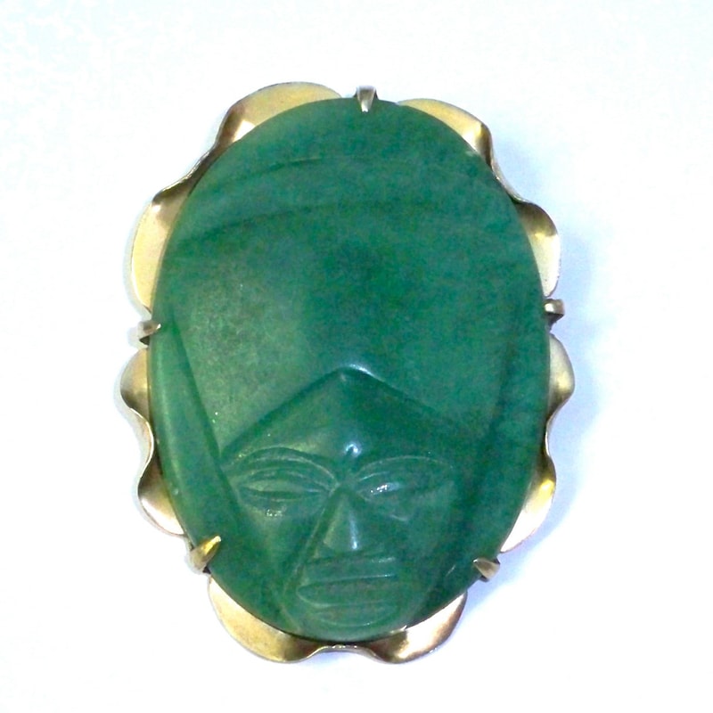 Aztec Jade Brooch - Etsy