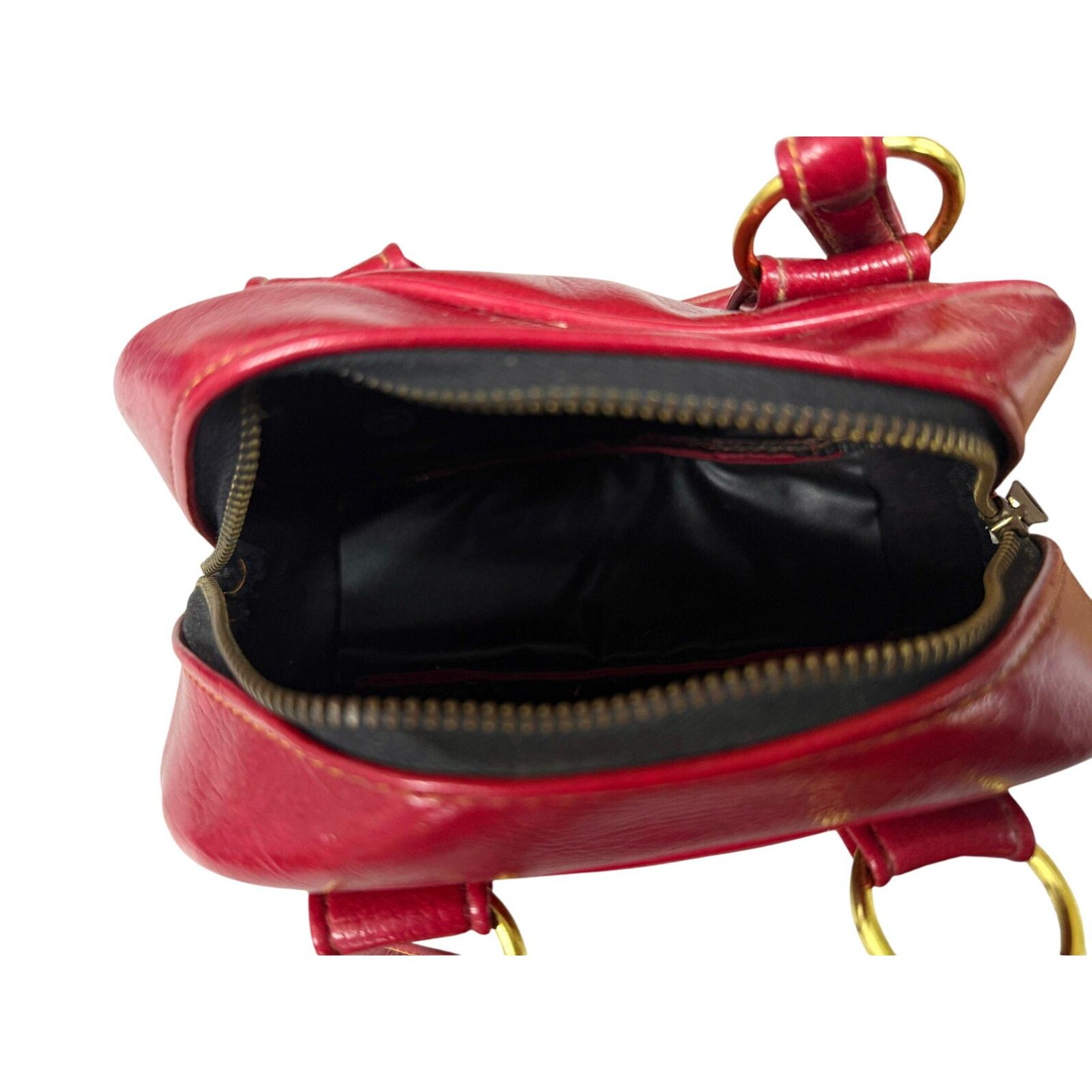 Vintage Purse Petite Cherry Red Vinyl Mini Pocketbook 1970s 2 Handle ...