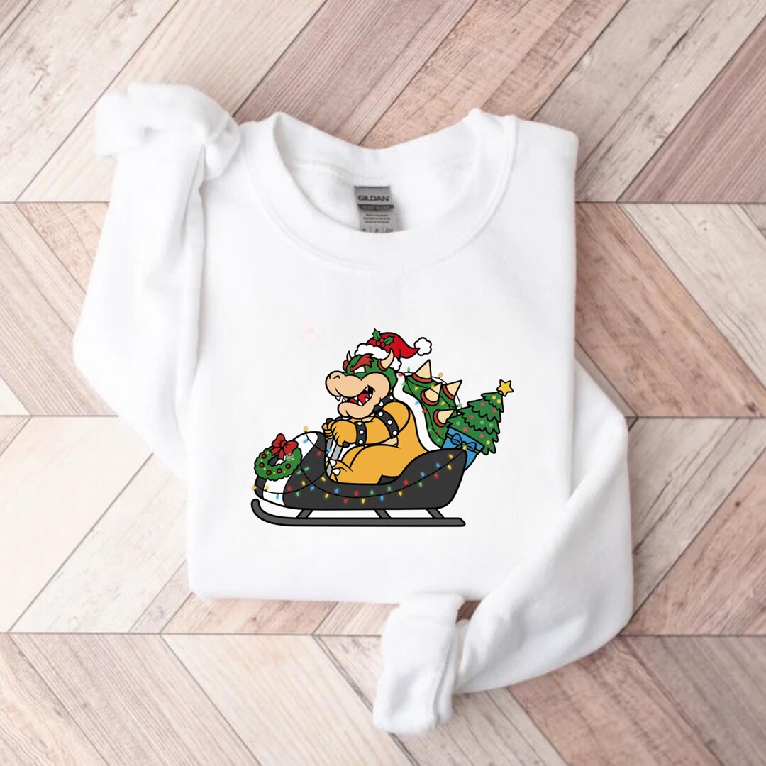 Bowser Christmas Sweatshirt, Koopa King Xmas Gift, Villain Video Game ...
