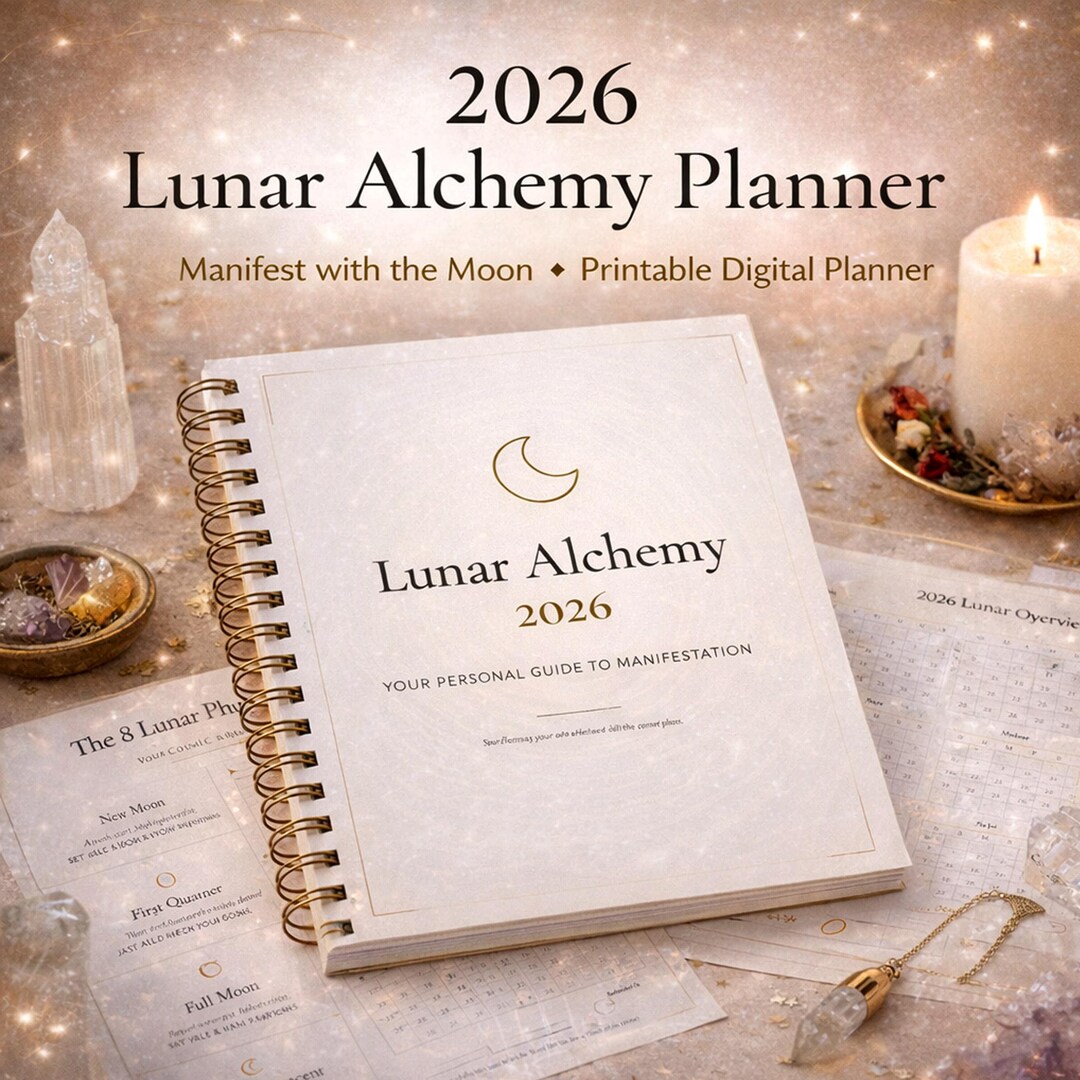 2026 Lunar Alchemy Planner, Moon Phase Manifestation Journal (digital ...