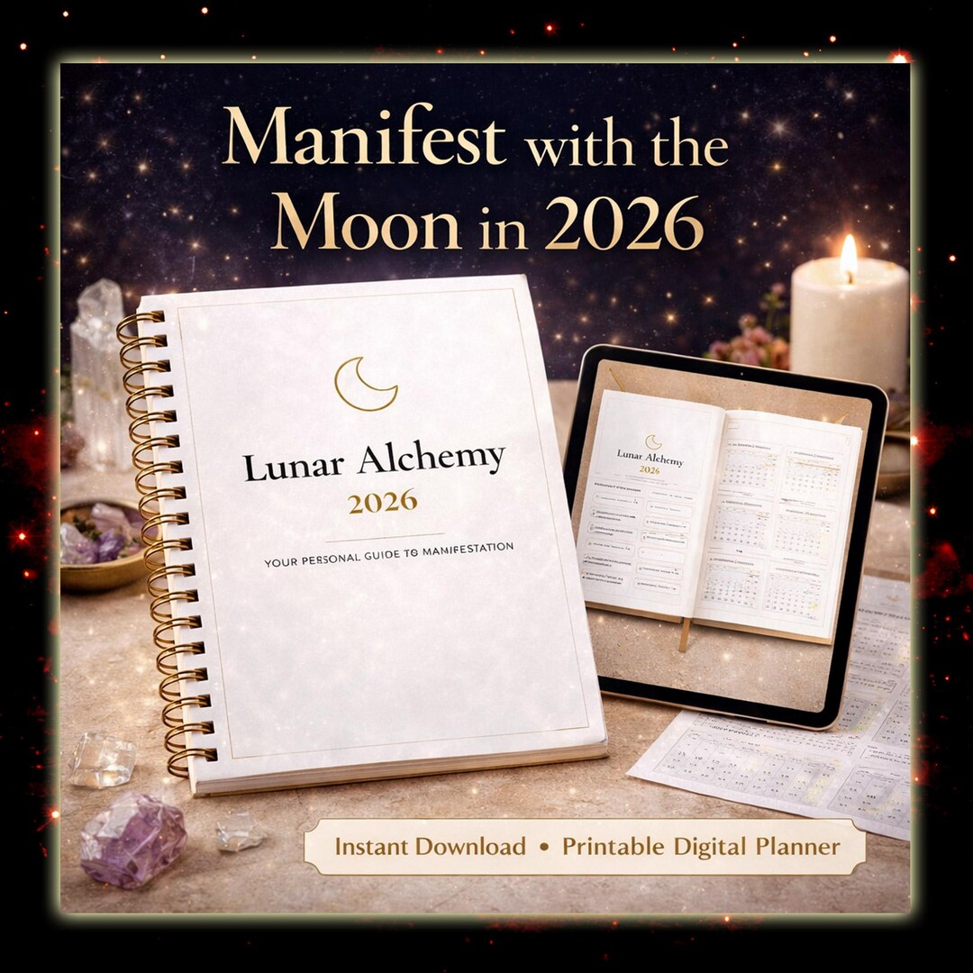 2026 Lunar Alchemy Planner, Moon Phase Manifestation Journal (digital ...