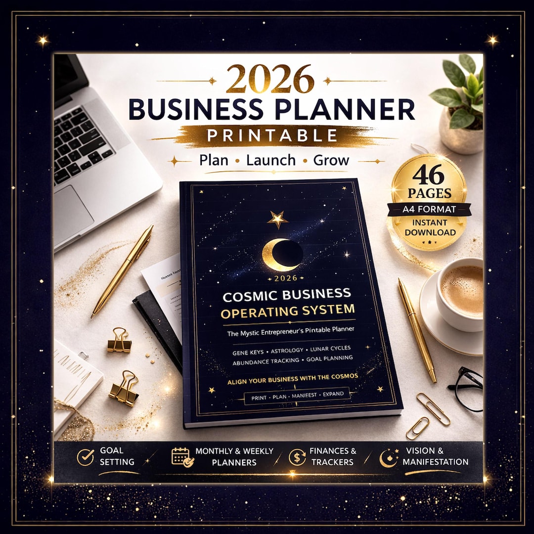 2026 Cosmic Business Planner | Astrology, Goal Setting, Launch (A4 PDF ...