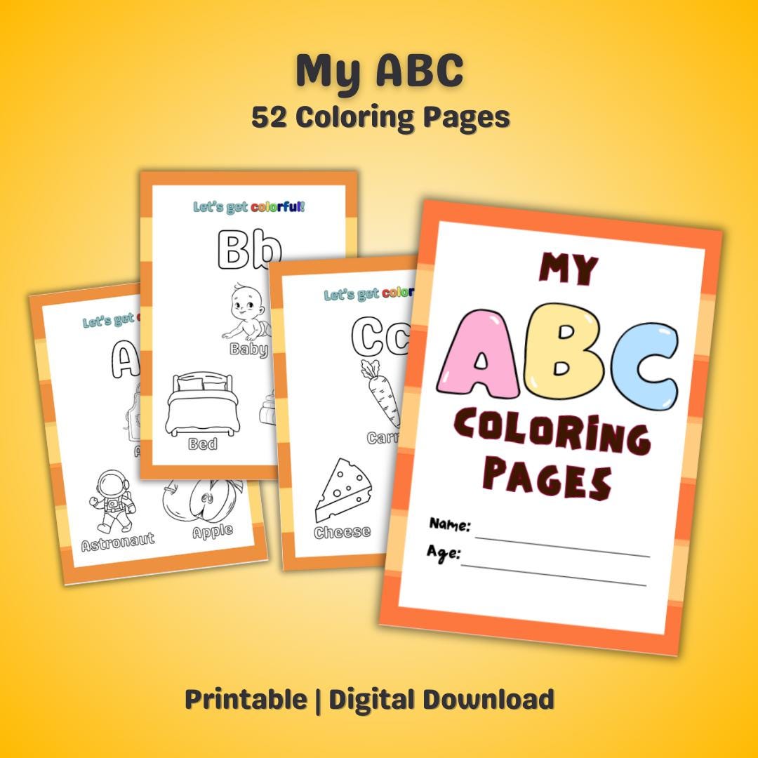 My ABC Coloring Pages Alphabet to Read and Color Learning Your ABC is ...