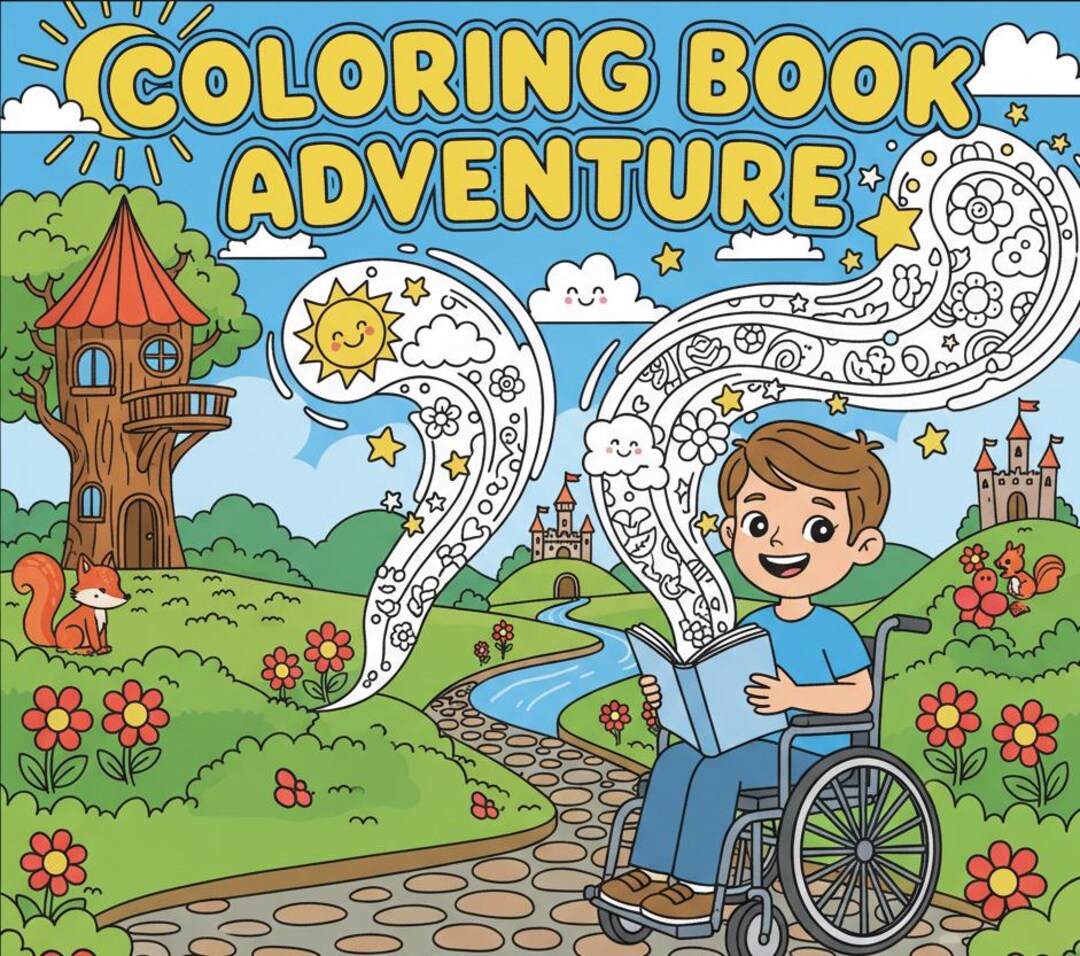 Inclusive Coloring Book for Kids | Wheelchair Representation (digital ...