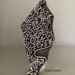 Textile Stamp, Pottery Stamp, Indian Wood Stamp, Tjaps, Blockprint Stamp- Dragon (2024 is the ...