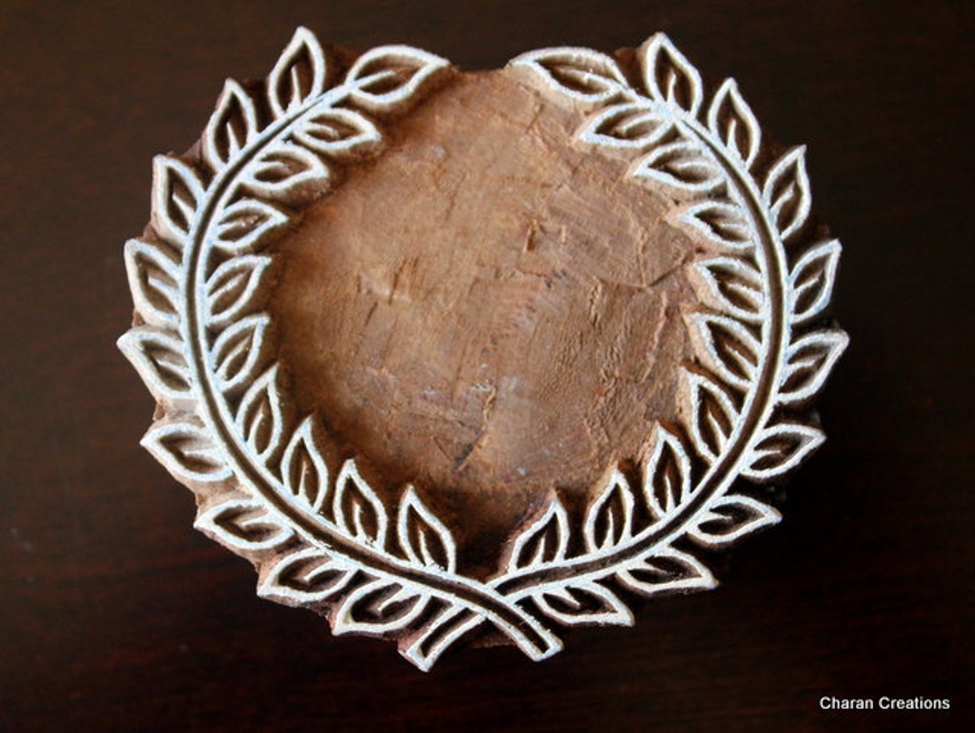 Block Stamp, Pottery Stamp, Textile Stamp, Printing Stamp -laurel ...