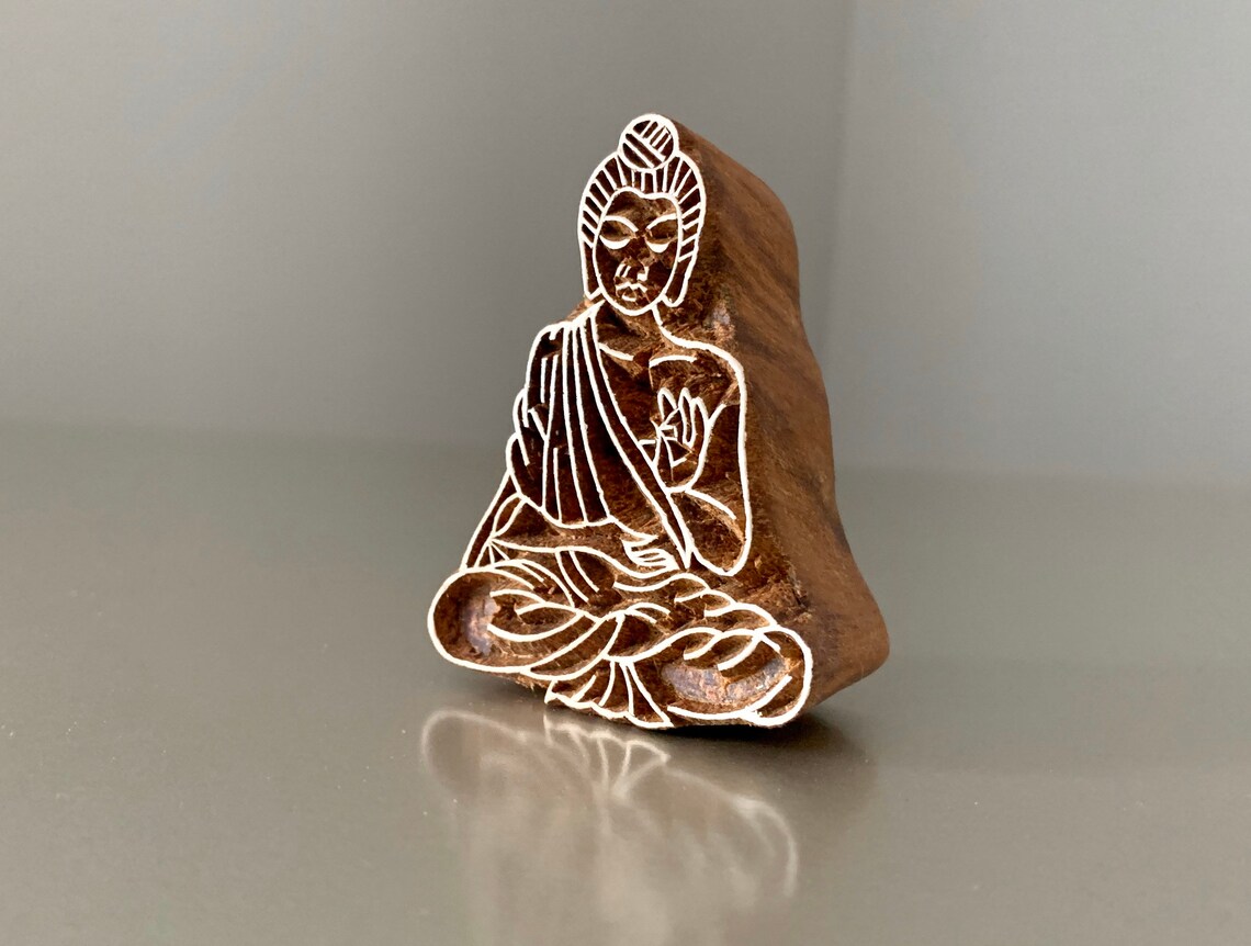 Hand Carved Indian Wood Stamp Textile Stamp Blockprint - Etsy