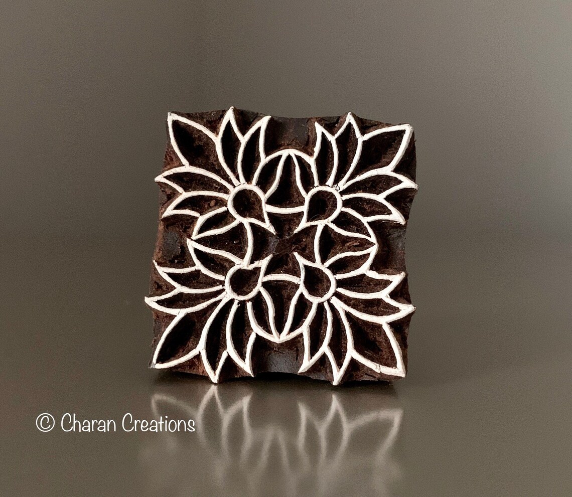 Textile Stamp, Blockprint Stamp, Pottery Stamp, Indian Wood Stamp ...