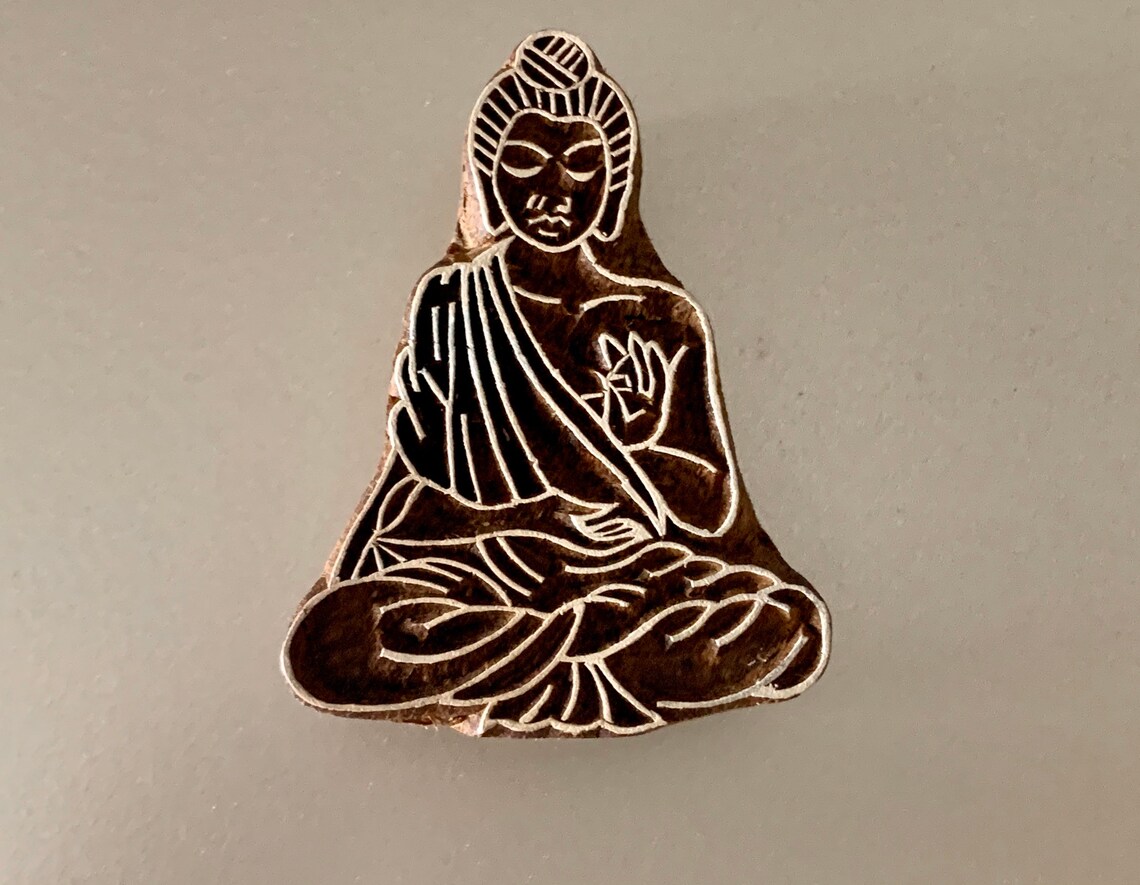 Hand Carved Indian Wood Stamp Textile Stamp Blockprint | Etsy