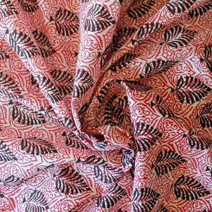 Hand Block Printed Fabric in Beautiful Floral Pattern- One Yard - Etsy