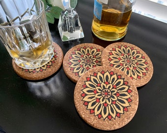 Wolf Coaster Turquoise and Terracotta Clay Tile Artwork - Etsy