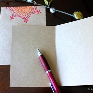 Hand Block Printed Kraft Blank Card With Envelope - Etsy