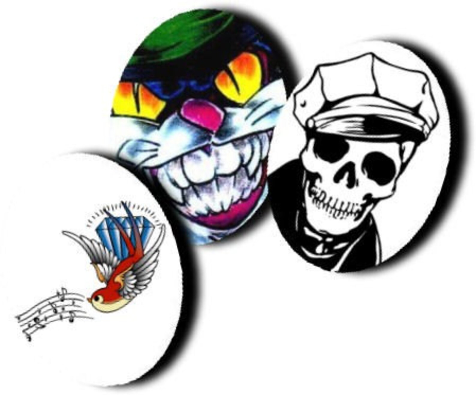 Tattoo Collage Jerry Sailor Tattoo Rockabilly Psychobilly | Etsy