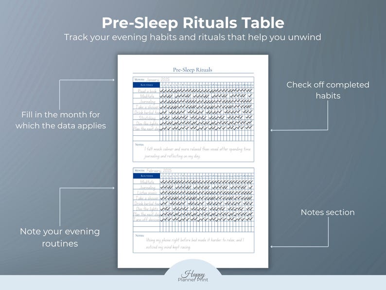 Sleep Journal Printable Sleep Tracker Bullet Journal Sleep Planner ...