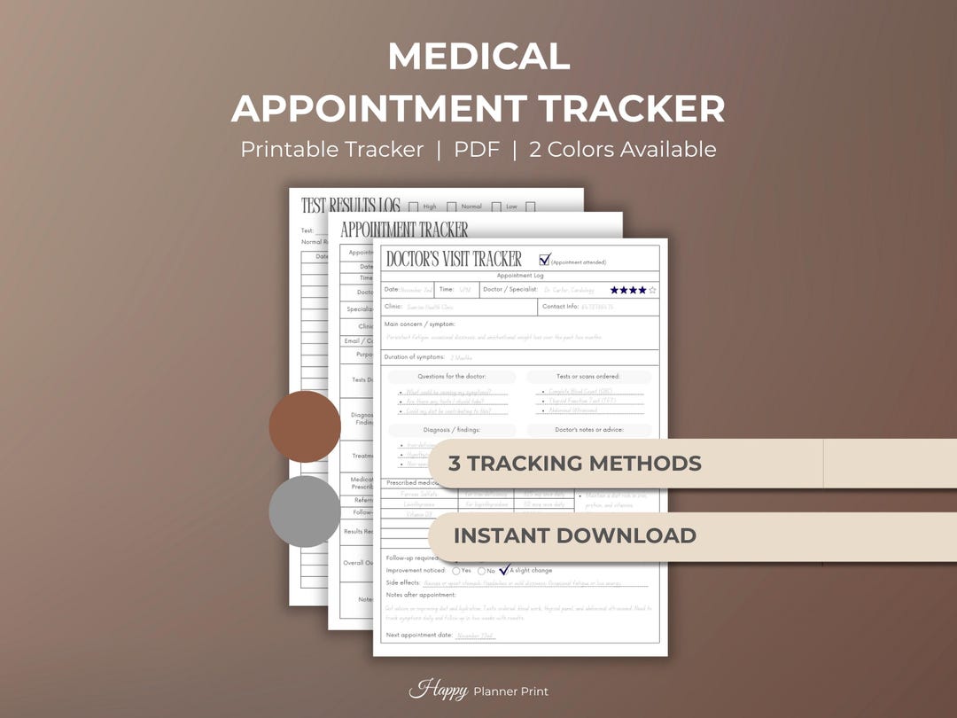 Medical Appointment Tracker and Doctor Visit Tracker – Healthcare ...