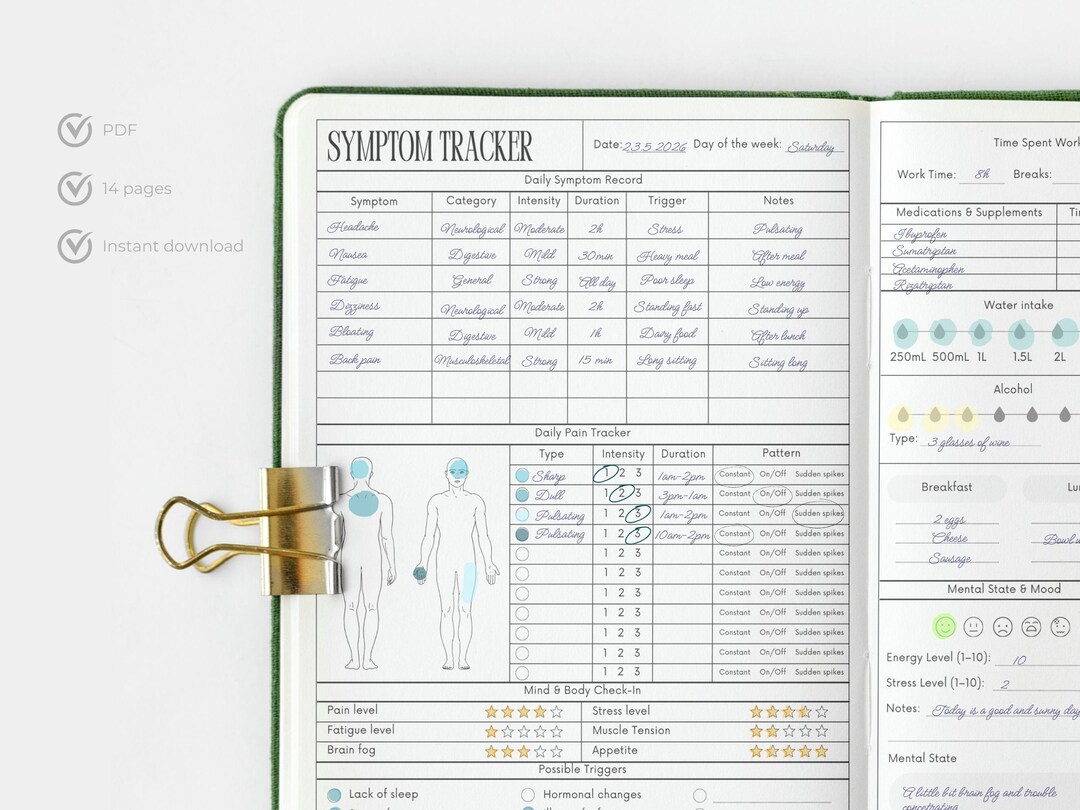 Symptom Tracker and Pain Tracker for Chronic Illness Tracking Medical ...