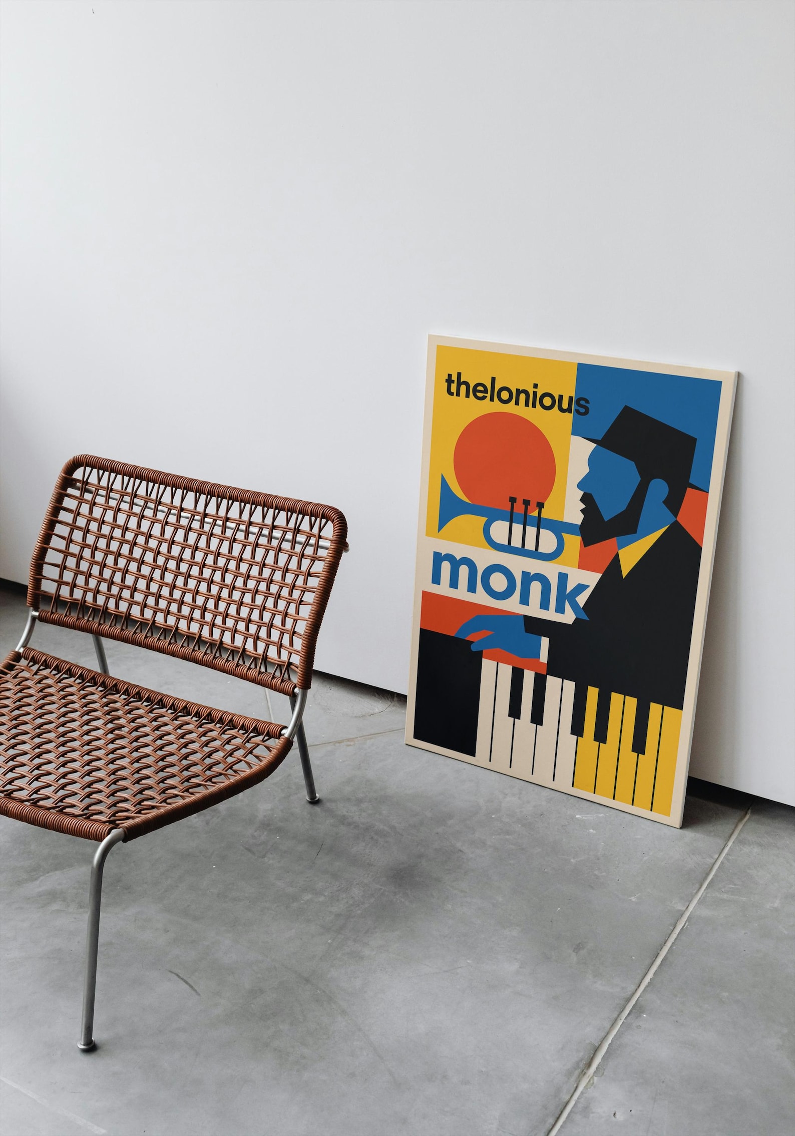 Thelonious Monk Jazz Poster – Mid Century Modern Wall Art, Retro ...