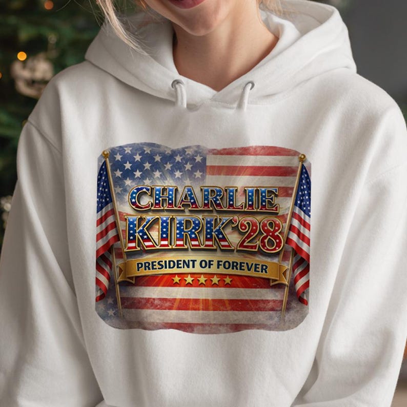 Charlie Kirk 28 PNG | 2028 Election Patriotic American Flag Design ...