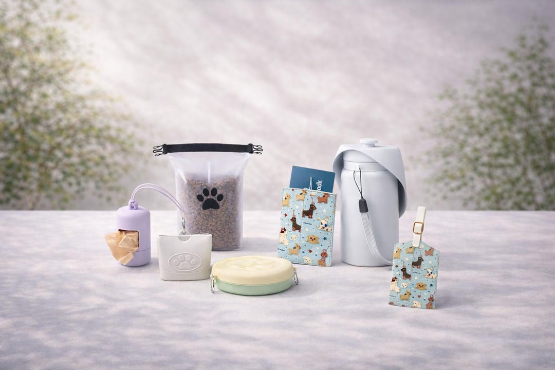 All-in-one Dog Travel Kit – Food Storage, Bowls, Passport Case ...