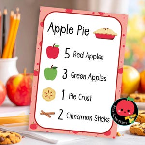 Apple Pie Sensory Bin Cards for Toddlers, Fall Apple Crisp Activity ...