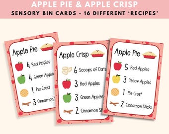 Make a Apple Pie | Sensory Bin | Preschool Fall Unit Study Game ...
