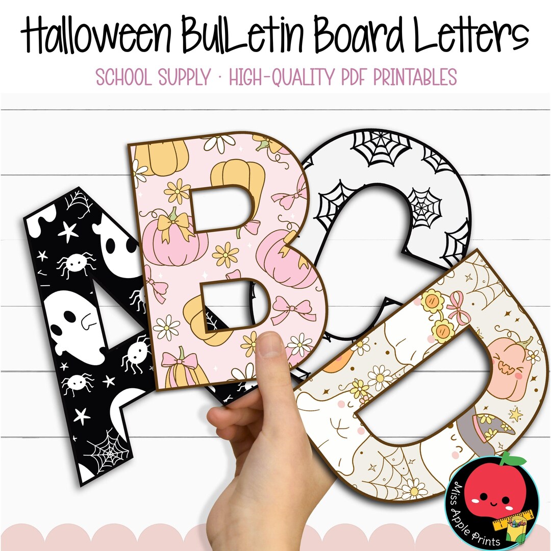 Halloween Bulletin Board Letters – Printable Alphabet A-Z for Classroom ...