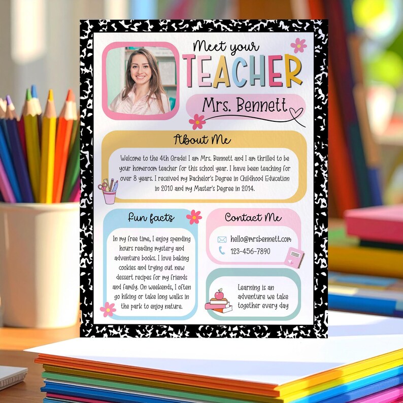 Meet the Teacher Template – Back to School Welcome Letter Printable ...