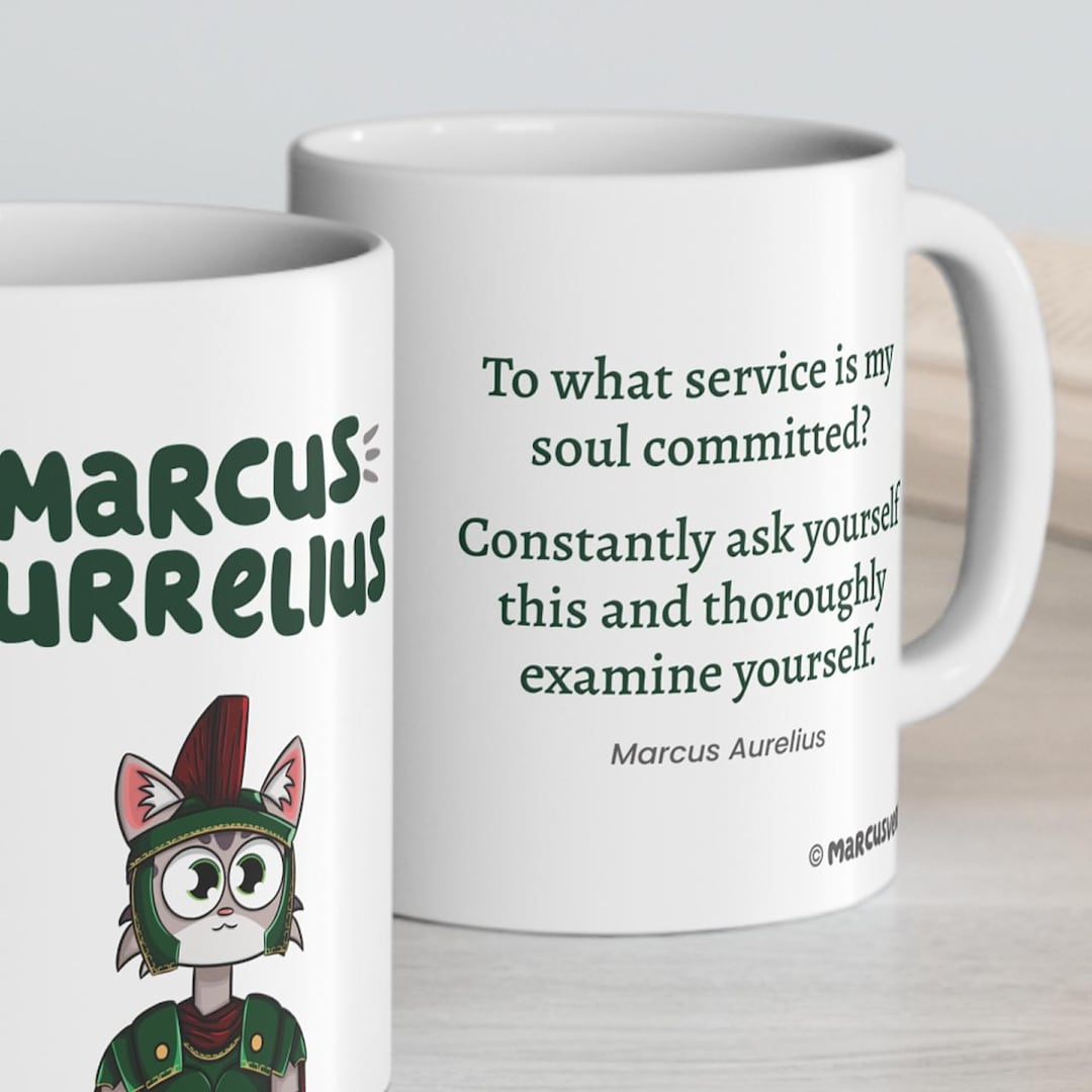 Marcus Aurelius Stoicism Mug – to What Service is Your Soul Committed ...