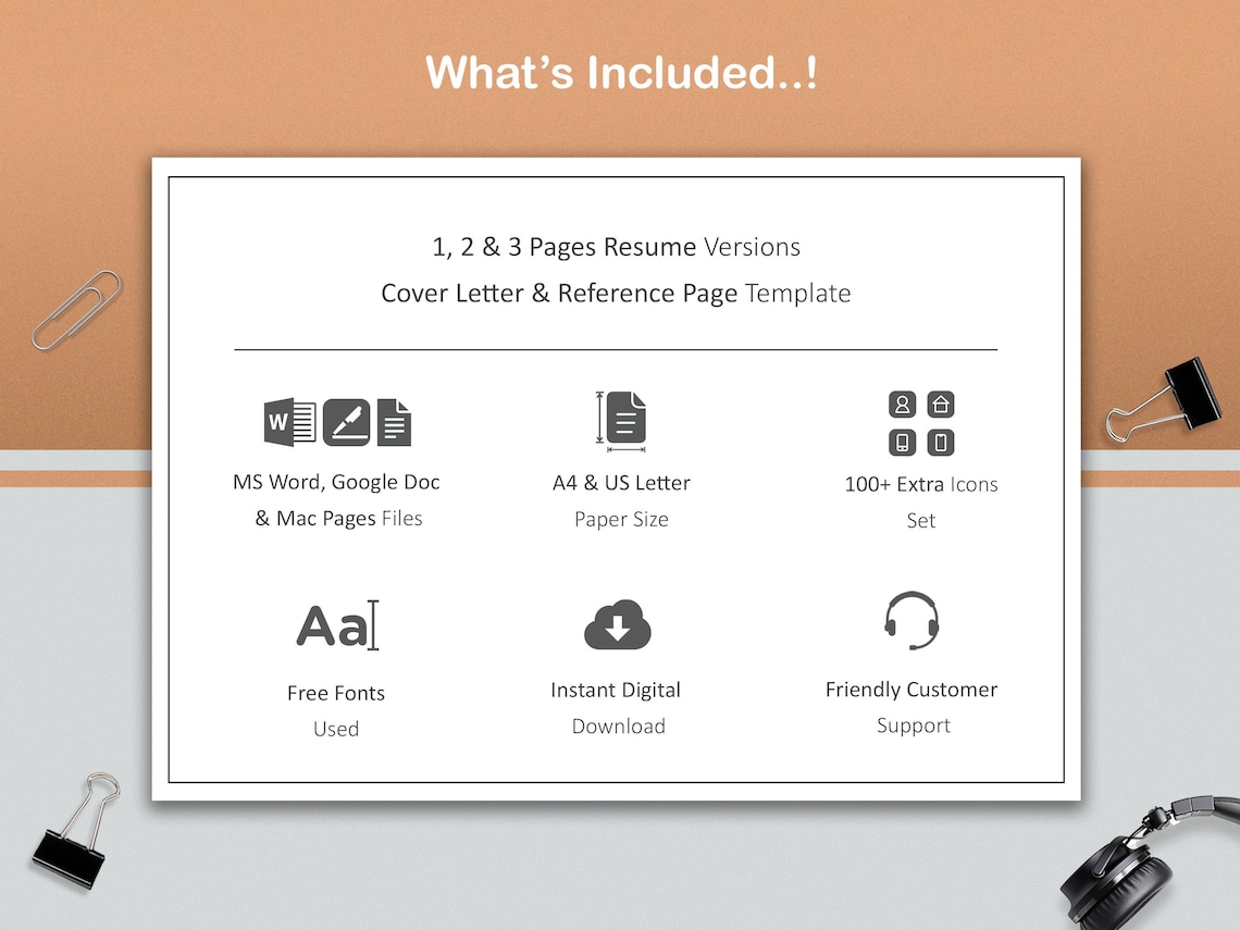 ATS Friendly Resume Template Word, Pages, ATS Resume, ATS Cv Resume ...