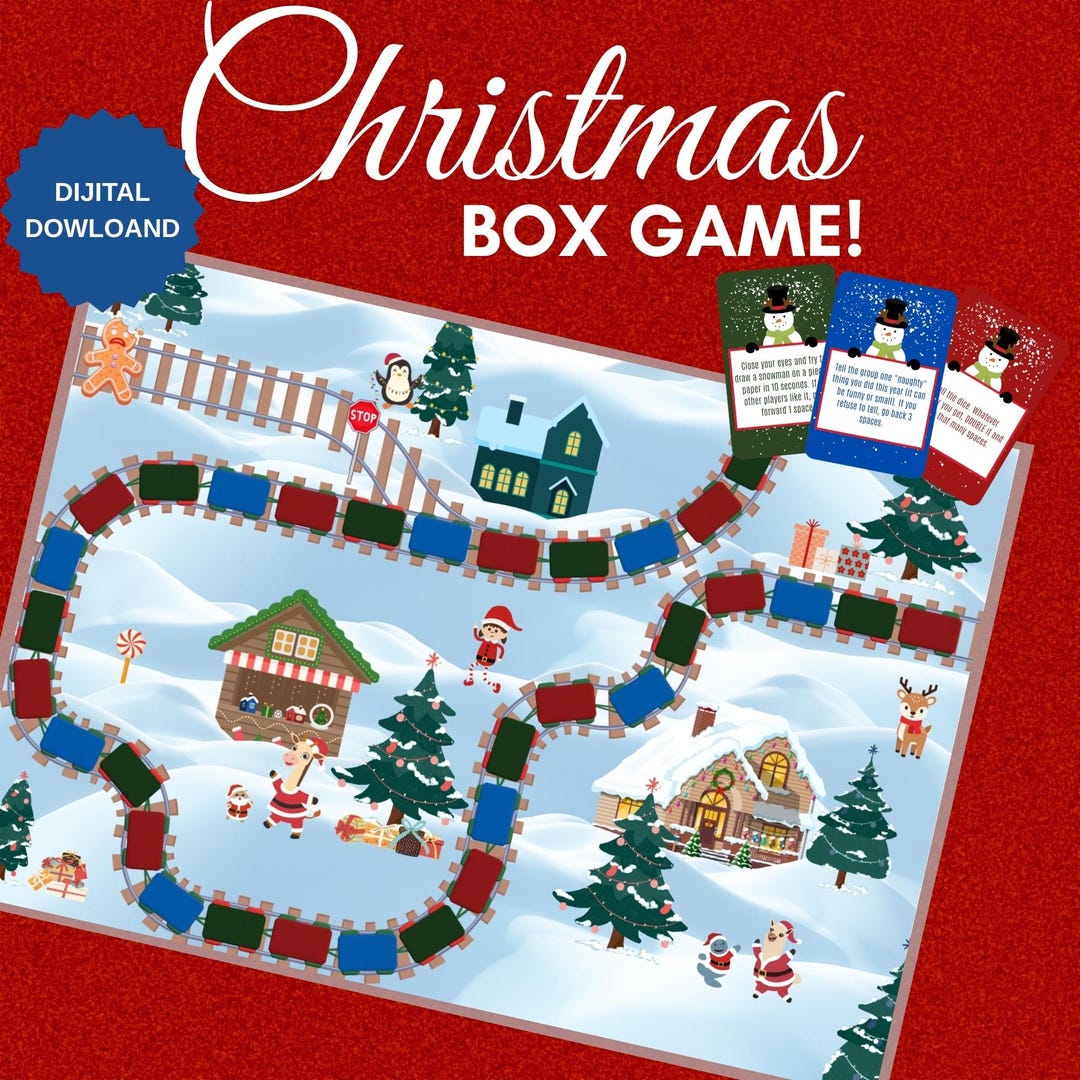 Printable Christmas Board Game, Holiday Train Adventure for Kids ...