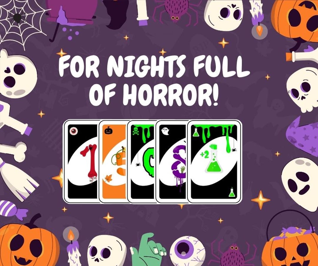 Halloween Themed Uno Card Game (digital Download) - Etsy