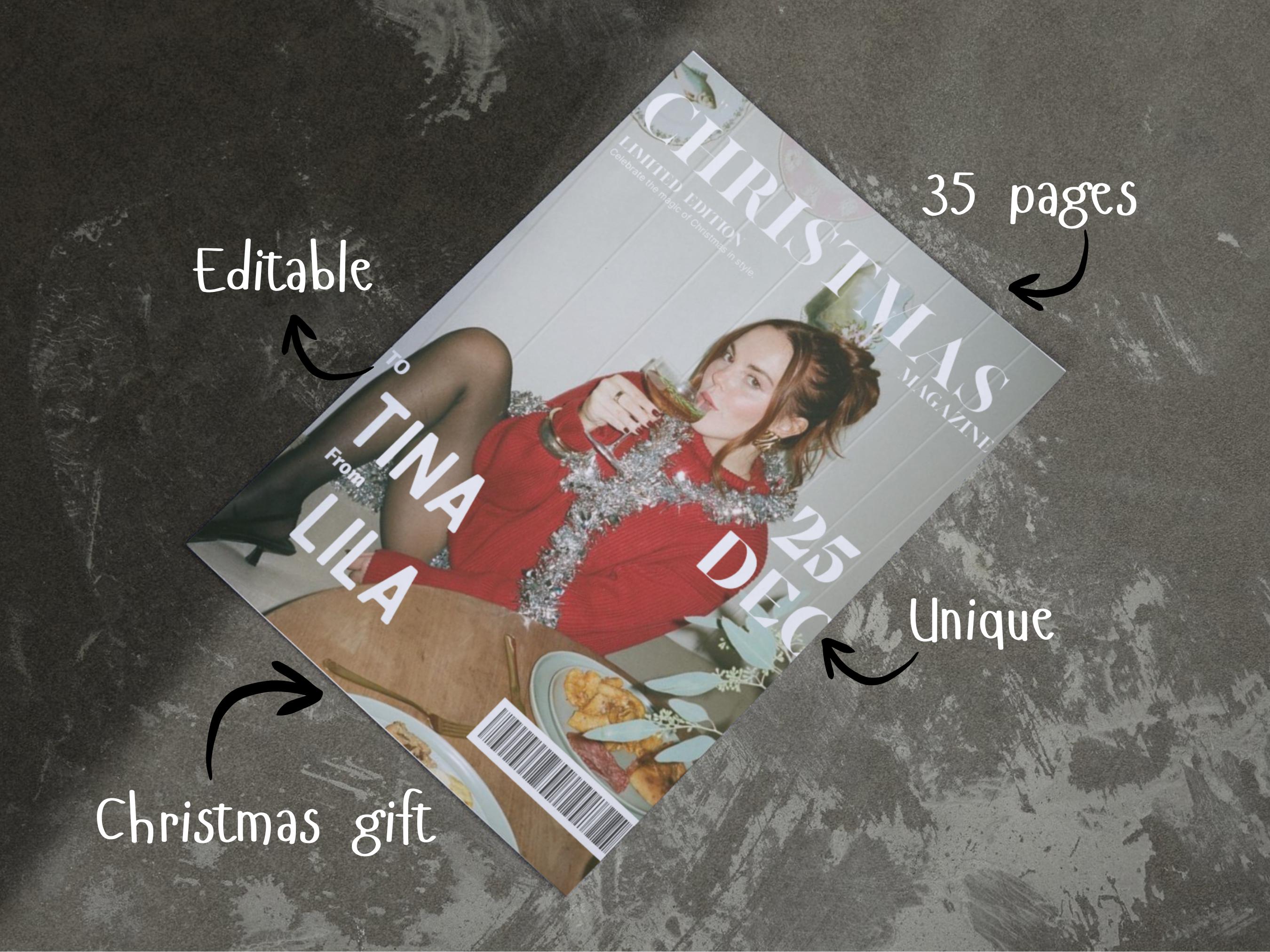 Editable Christmas Magazine for Family Memories and Holiday Gifting ...