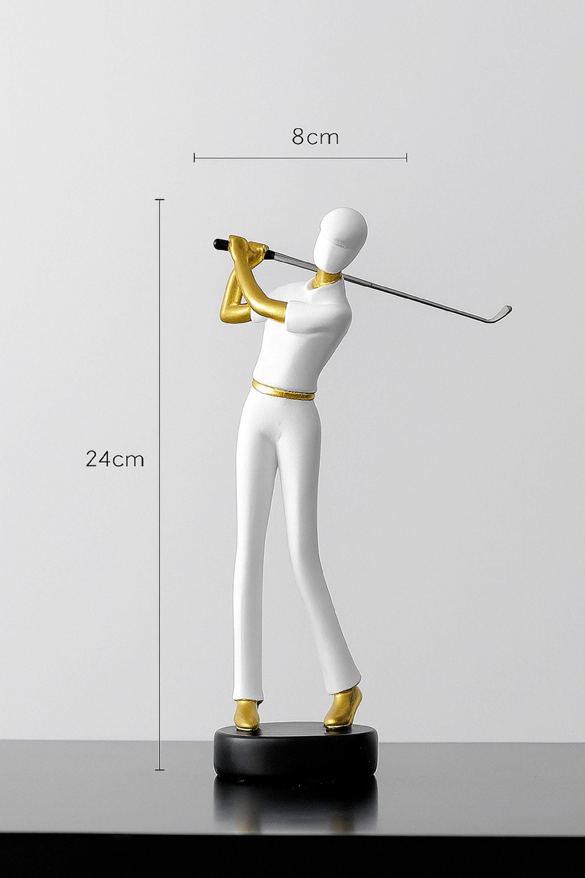 Modern Golfer Figurines: Resin Sports Sculpture, Minimalist Home Decor - Etsy