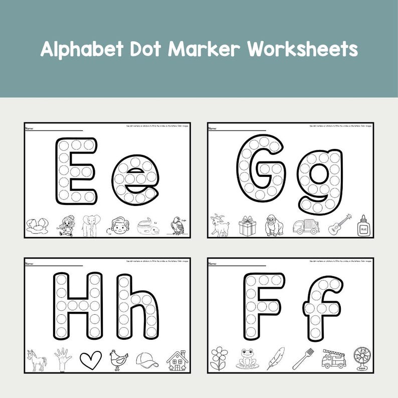 Alphabet Dot Marker Worksheet: Letter Recognition Activity (PDF ...