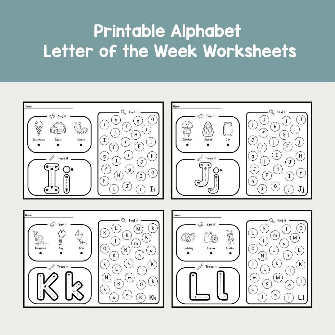 Printable Alphabet Worksheets A–Z, Tracing, Letter Recognition ...
