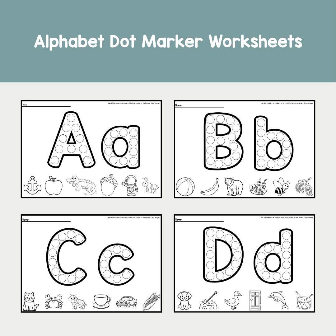 Alphabet Dot Marker Worksheet: Letter Recognition Activity (PDF ...