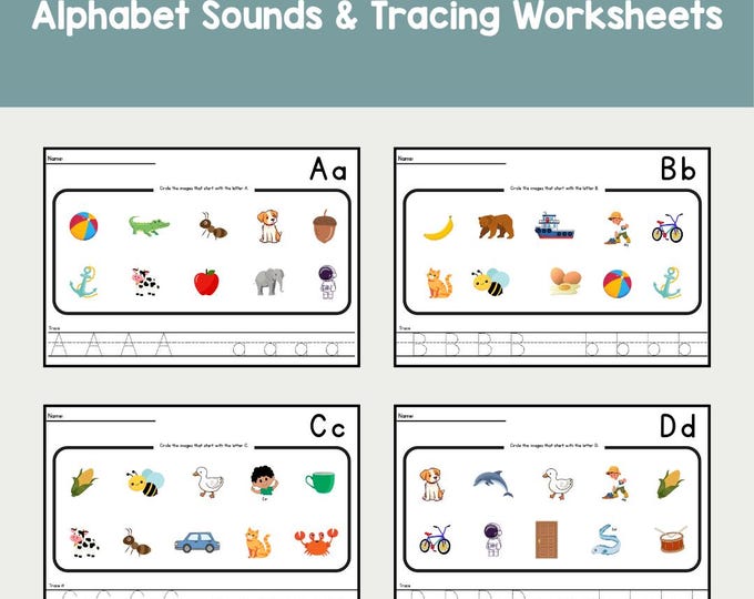 Druckbare Schreibkarten, ABC Tracing Praxis für Kinder - Etsy.de