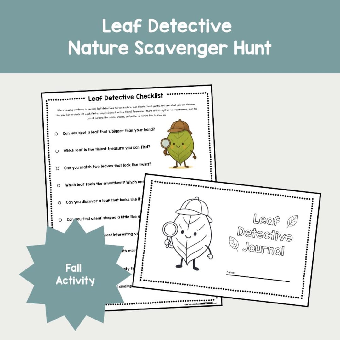 Leaf Detective Hunt – Printable Nature Scavenger Hunt for Kids - Etsy