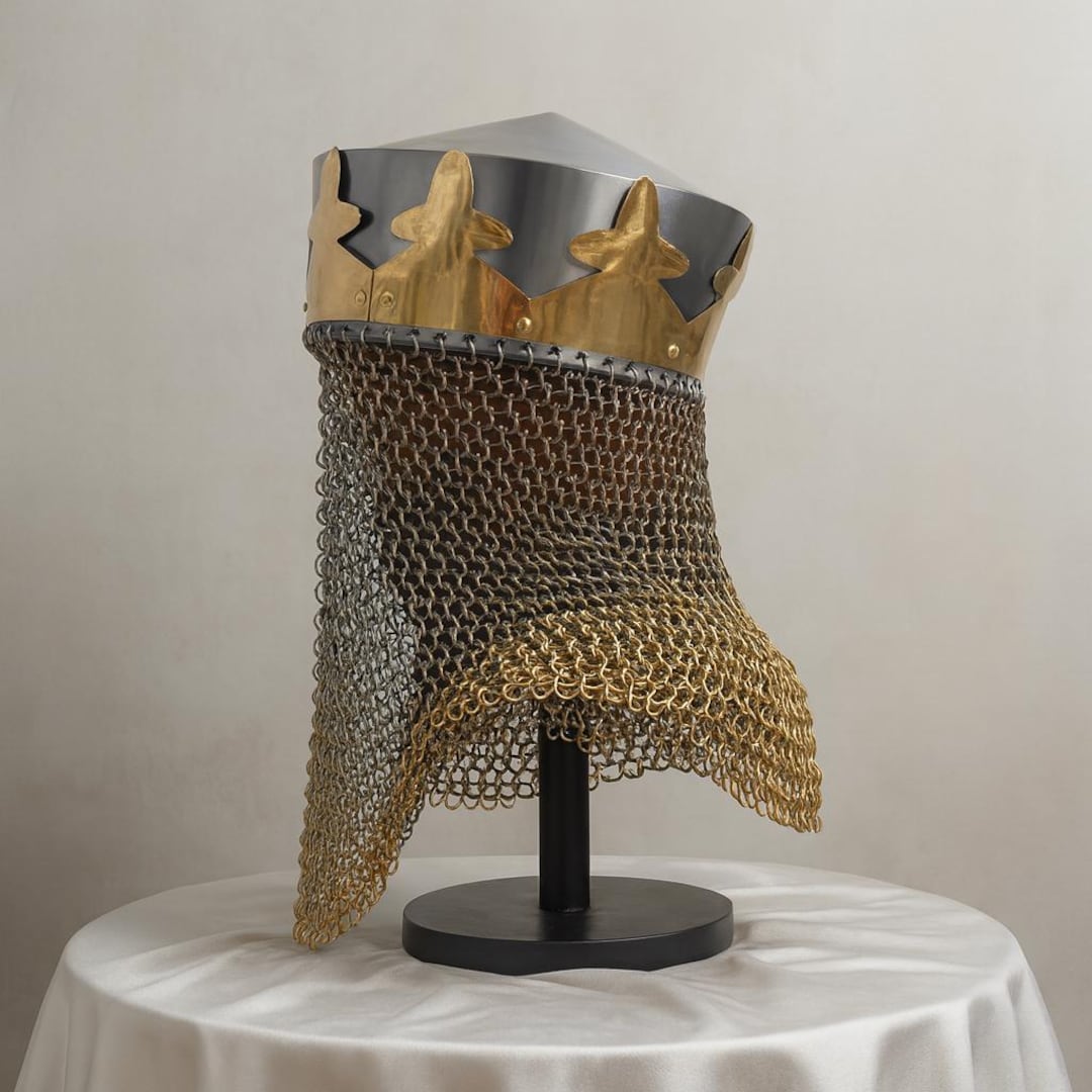King Arthur Chainmail Crown Helmet | Monty Python Armor | Medieval ...