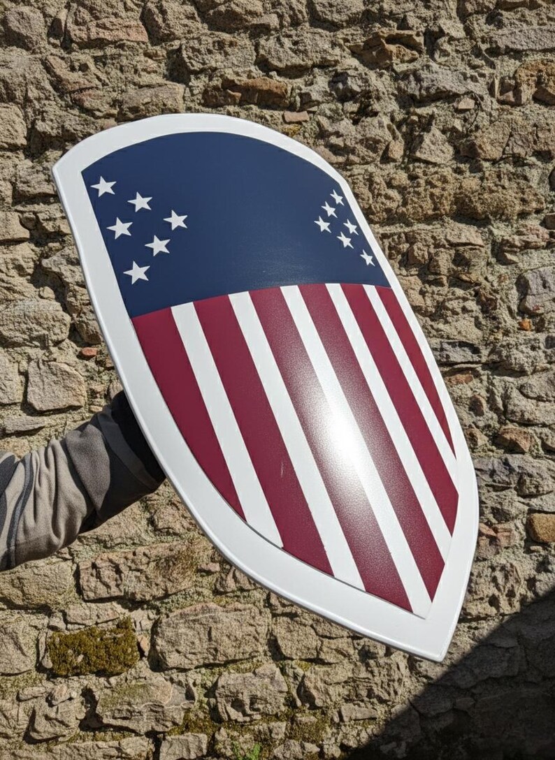 Handmade Medieval Shield American Flag Design | Knight Armor Wall Decor ...