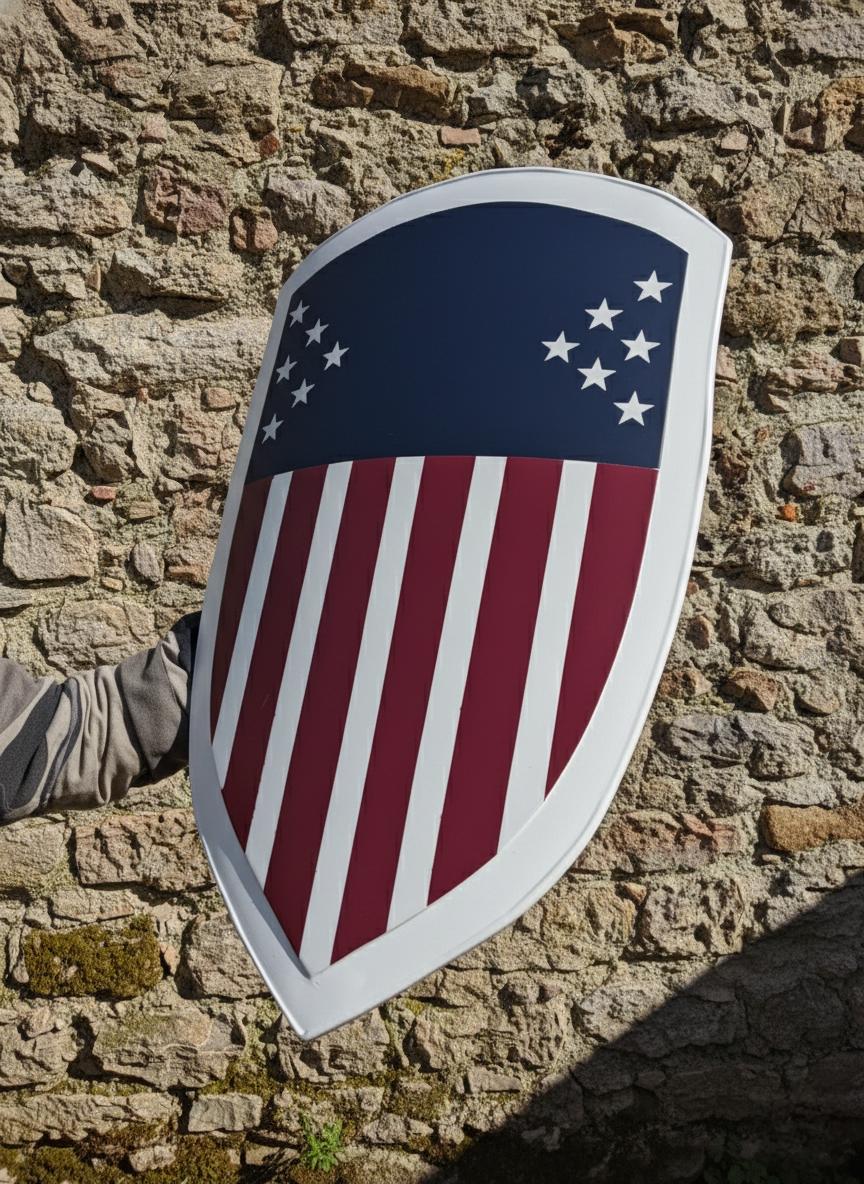 Handmade Medieval Shield American Flag Design | Knight Armor Wall Decor ...
